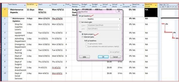 How To Set A Baseline In Ms Project Cunningham Fich1998